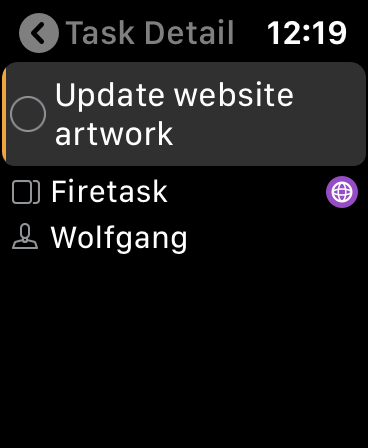 Firetask Manual - Using the Apple Watch App